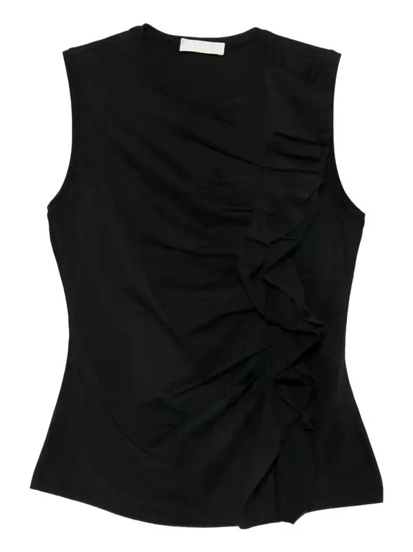 Ulla Johnson Clio Ruffled Tank Top - Black