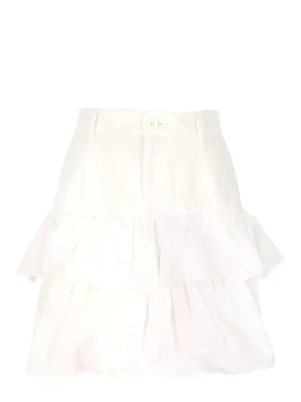 Fiorucci Ruffled Tiered Skirt - White