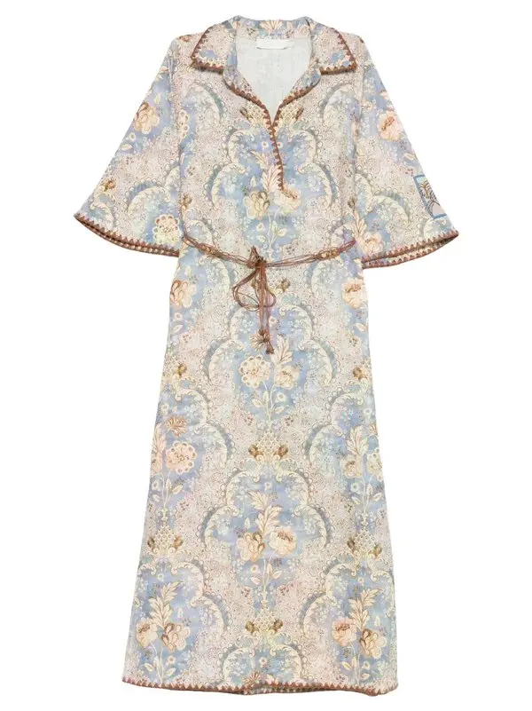 Zimmermann Daylight Print Midi Dress - Blue