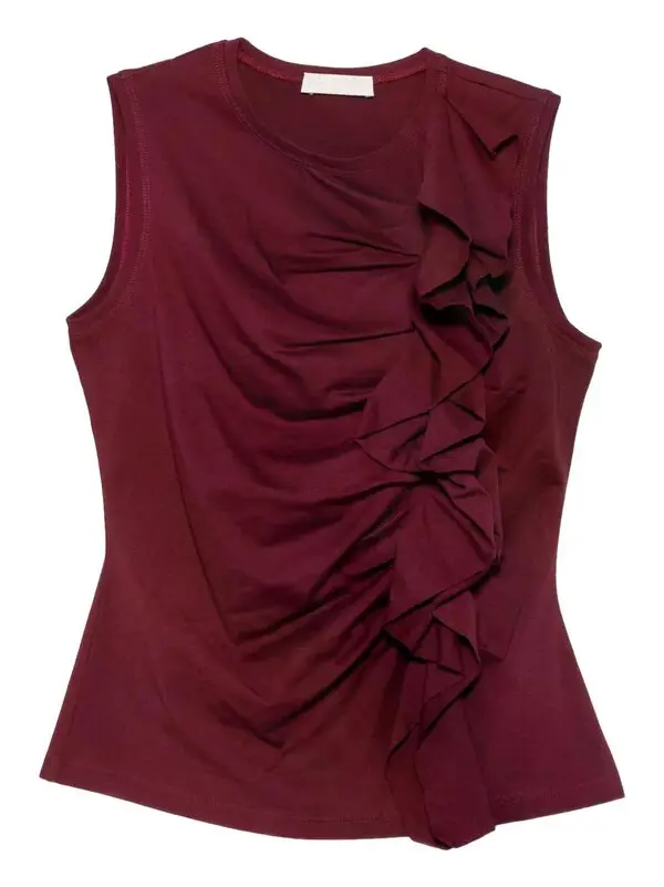 Ulla Johnson Clio Ruffled Tank Top - Red