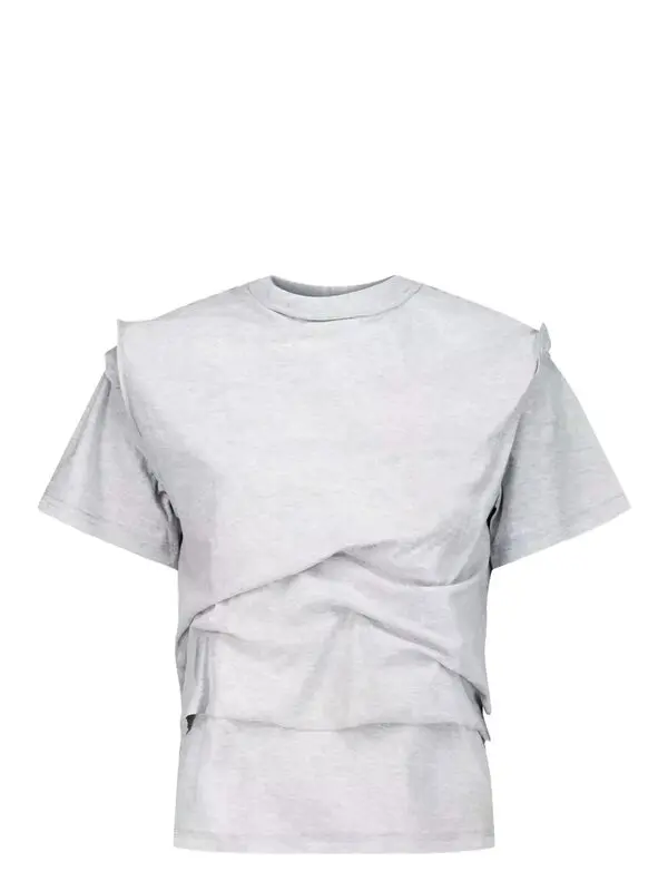 Natasha Zinko Layered Cotton T-shirt - Grey