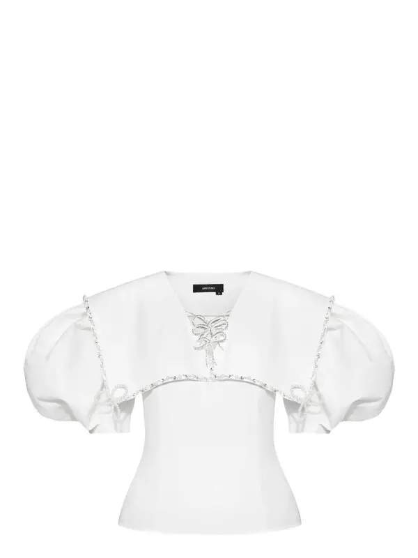 ANOUKI Embellished Blouse - White