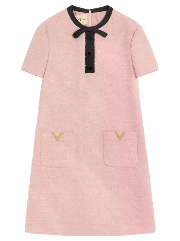 Valentino Garavani Bow-detail Mini Dress - Pink