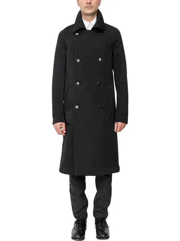 DEEPTI Reversible Double-breasted Coat - Black