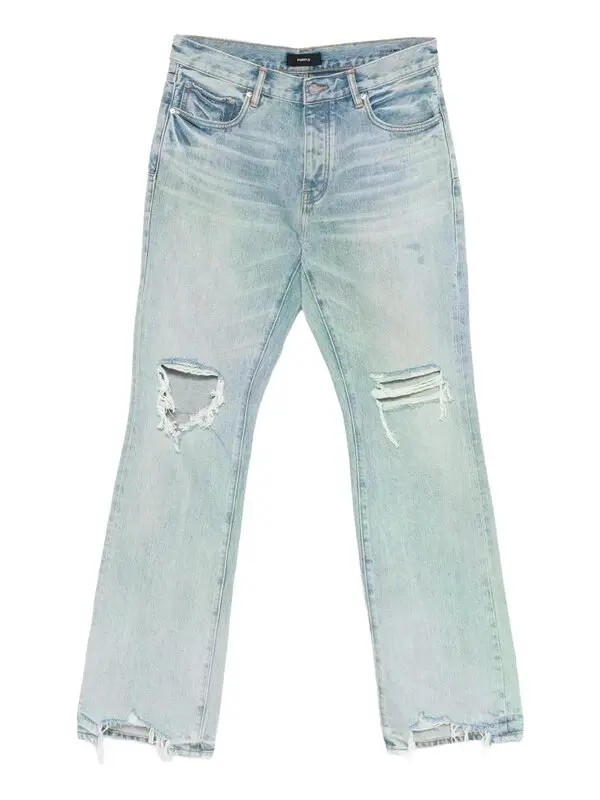 PURPLE BRAND Lucca Ripped Faded Jeans - Neutrals