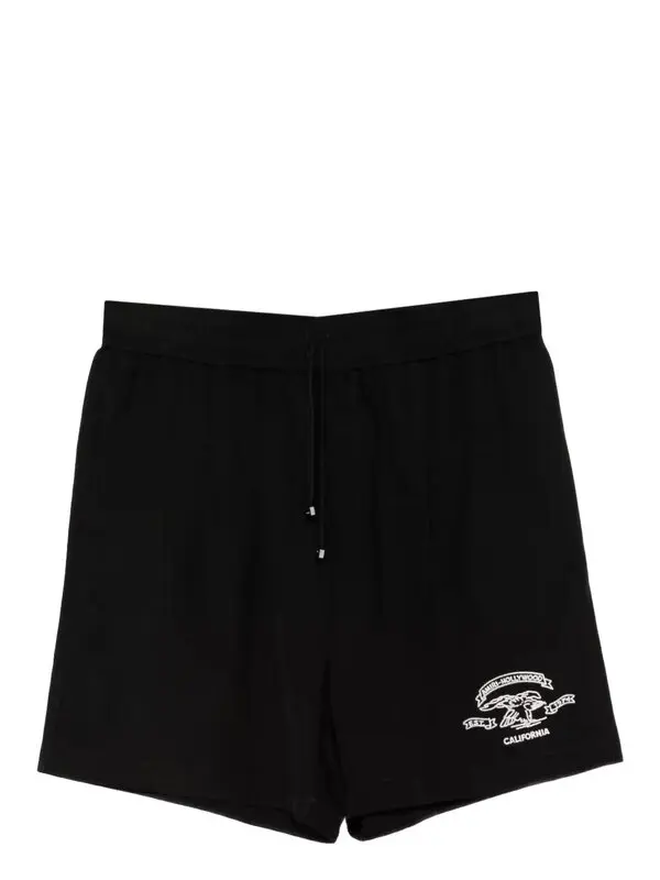 Amiri Graphic Drawstring Shorts - Black