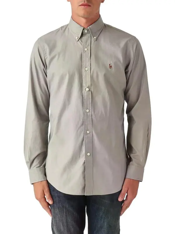 Polo Ralph Lauren Logo-embroidered Shirt - Grey