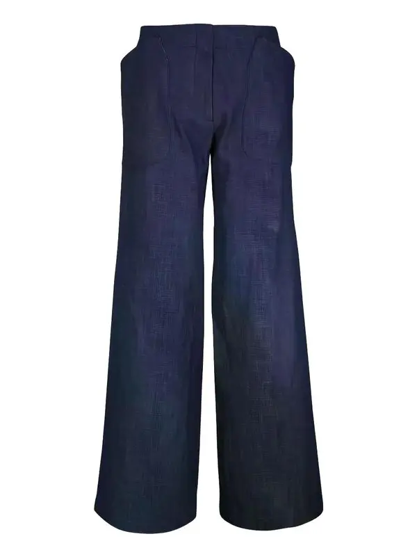 Zero + Maria Cornejo Eda Patch-pocket Trousers - Blue