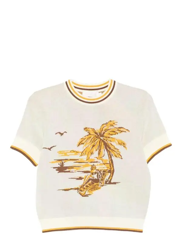 Zimmermann Daylight Jacquard T-shirt - Neutrals