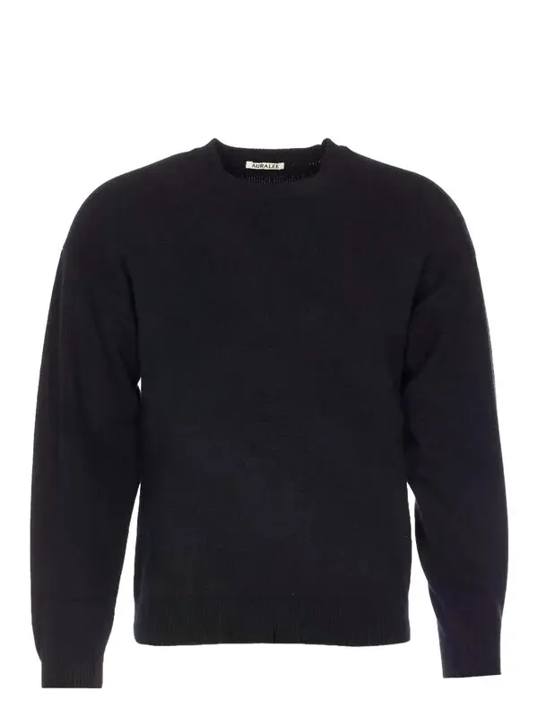 Auralee Crew-neck Long-sleeve Sweater - Black