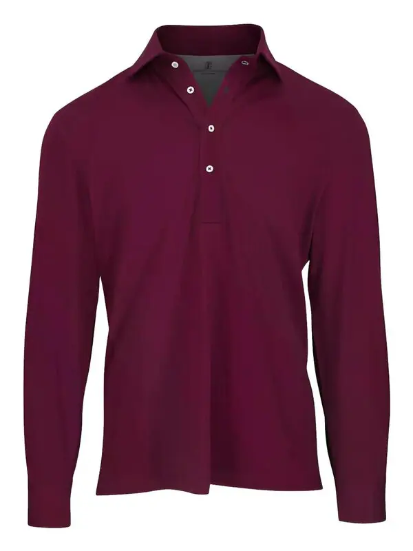 Brunello Cucinelli Long-sleeve Polo Shirt - Red