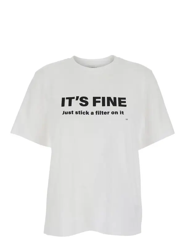 Victoria Beckham Slogan-print T-shirt - White