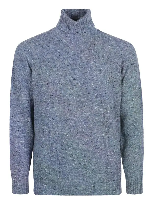 DRUMOHR Turtleneck Long-sleeve Pullover - Blue