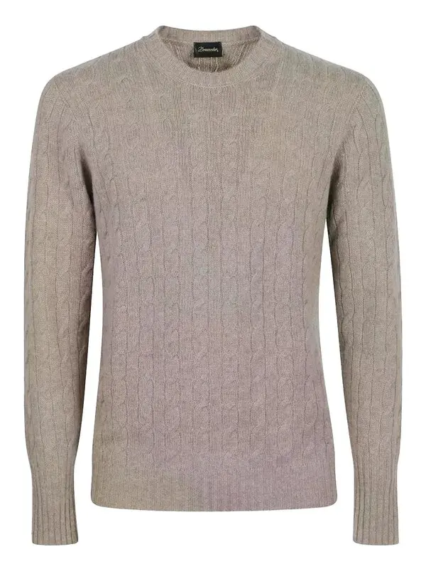 DRUMOHR Braided Roundneck Sweater - Neutrals