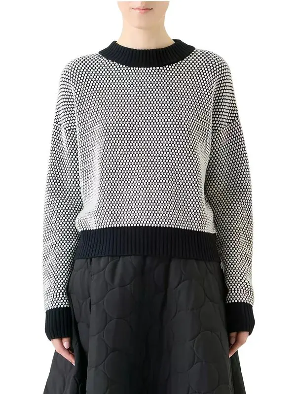Akris Textured Knit Crew-neck Sweatshirt - White