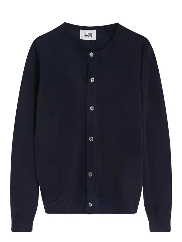 Alpha Industries Buttoned Cardigan - Blue