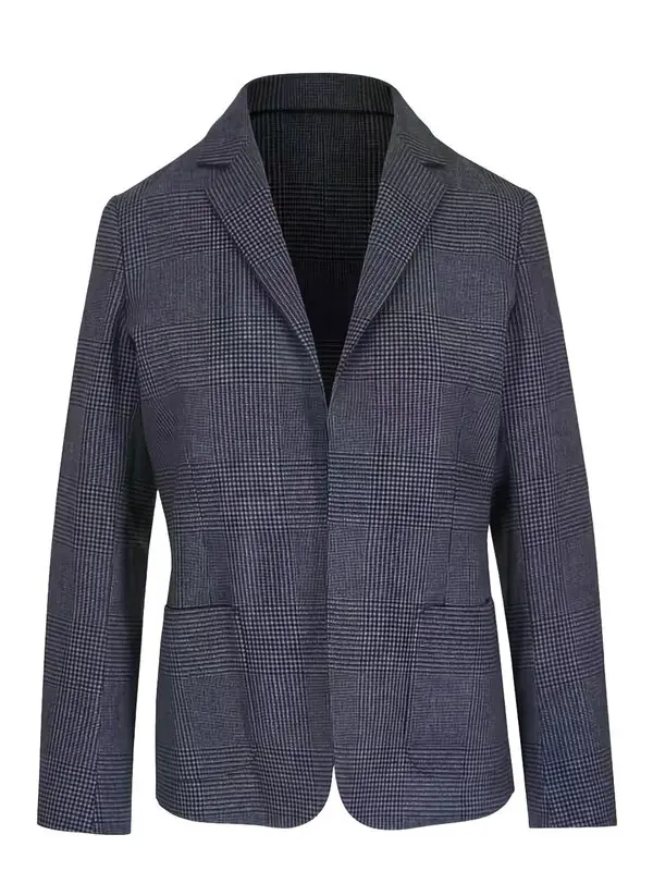 Kiton Checked Blazer - Blue