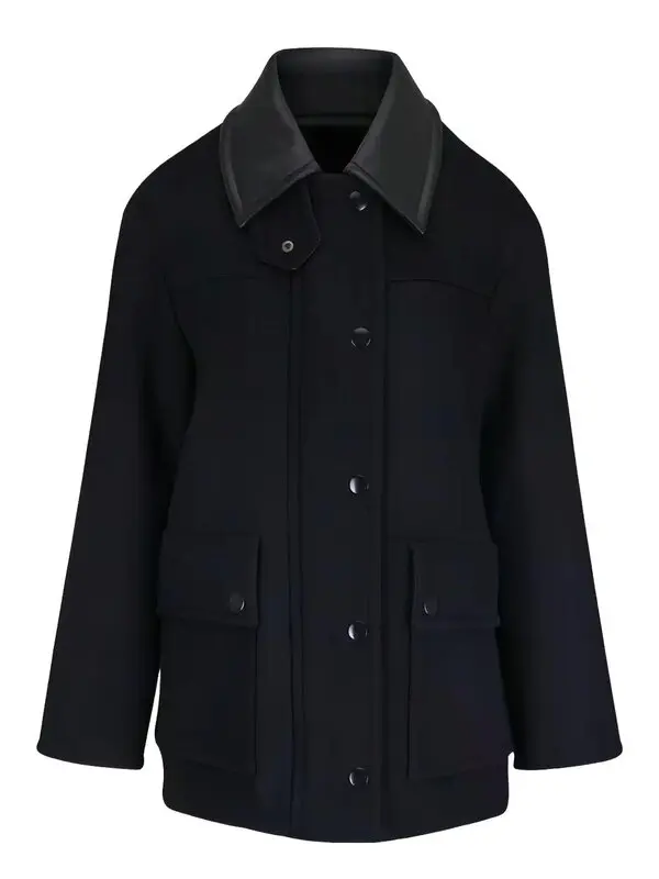 Akris Snap-fastening Pocket Coat - Black