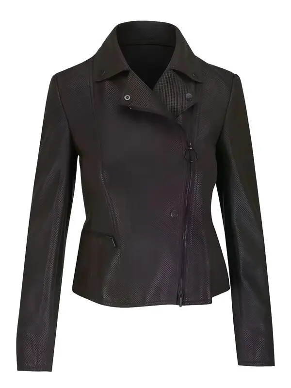 Akris Leather Zip-up Jacket - Brown