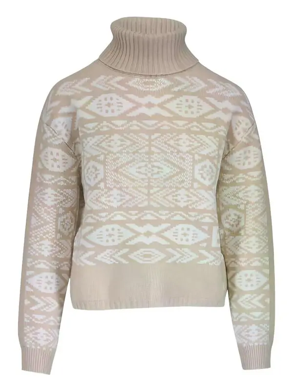 Bogner Patterned Roll-neck Sweater - Neutrals