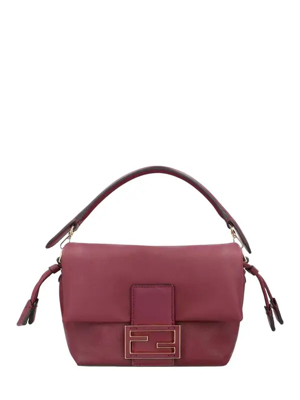 Fendi Small Mamma Baguette Leather Bucket Bag - Red