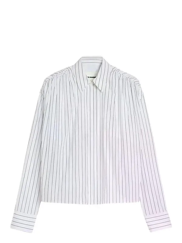 JIL SANDER Striped Cotton Shirt - White