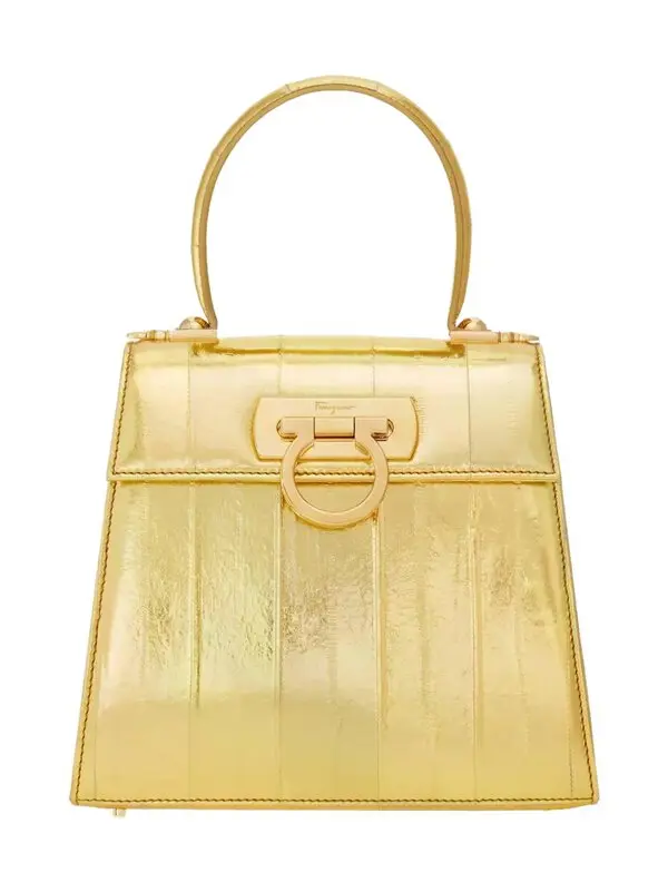 FERRAGAMO Small Iconic Top-handle Crossbody Bag - Gold
