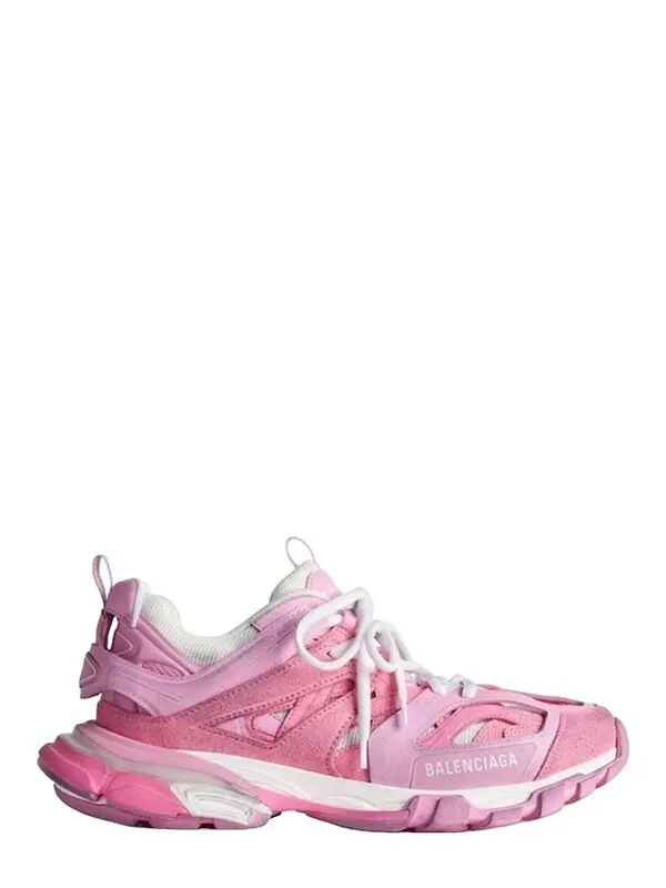 Balenciaga Track Mesh Suede Sneakers - Pink