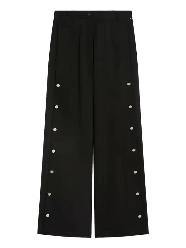 Max Mara Edere Button-embellished Trousers - Black