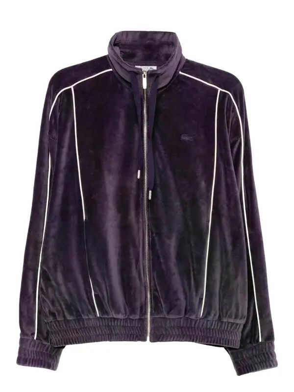 Lacoste Zip-up Velour Jacket - Purple