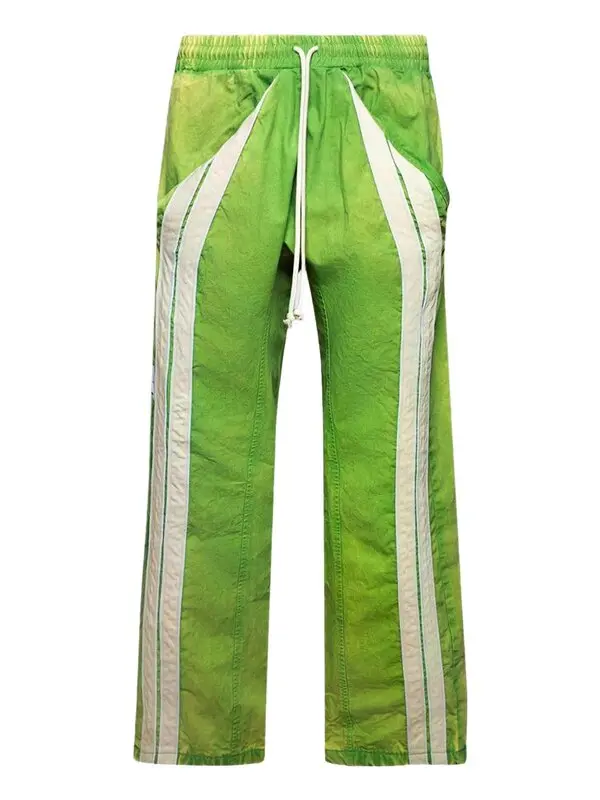 RRR123 Stripe-detail Trousers - Green