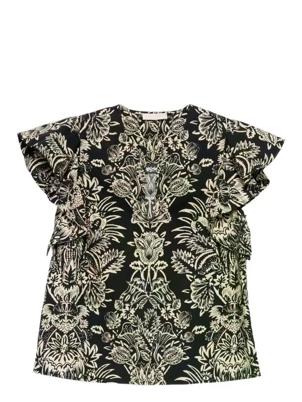 Ulla Johnson Severine Floral-pattern Blouse - Black