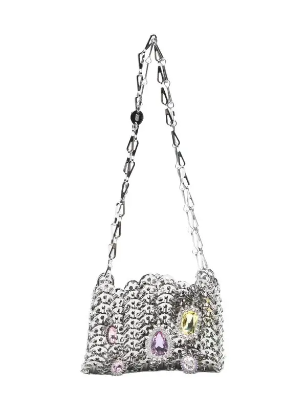 Rabanne Chain Satchel Shoulder Bag - Silver