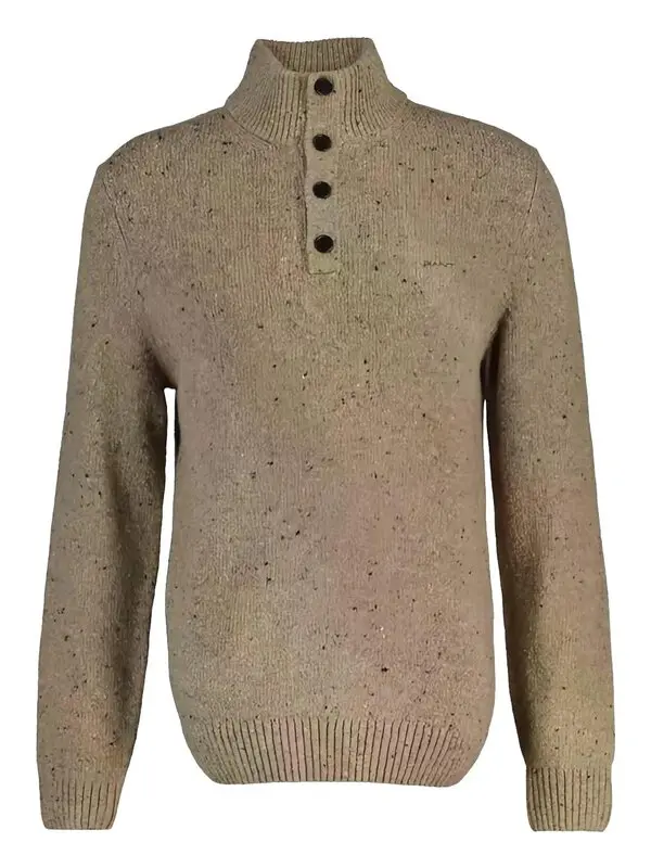 Gant Buttoned Knit Sweater - Neutrals