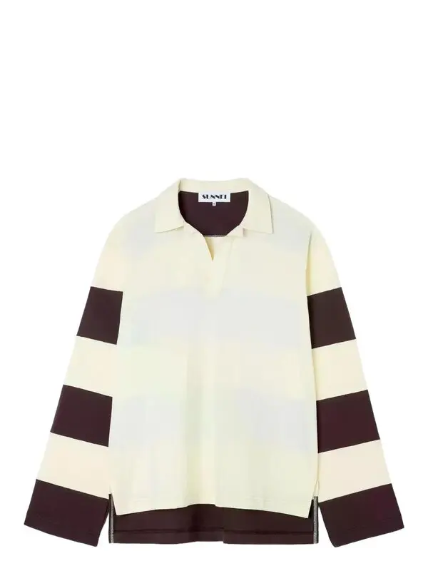 Sunnei Long-sleeve Striped T-shirt - Yellow