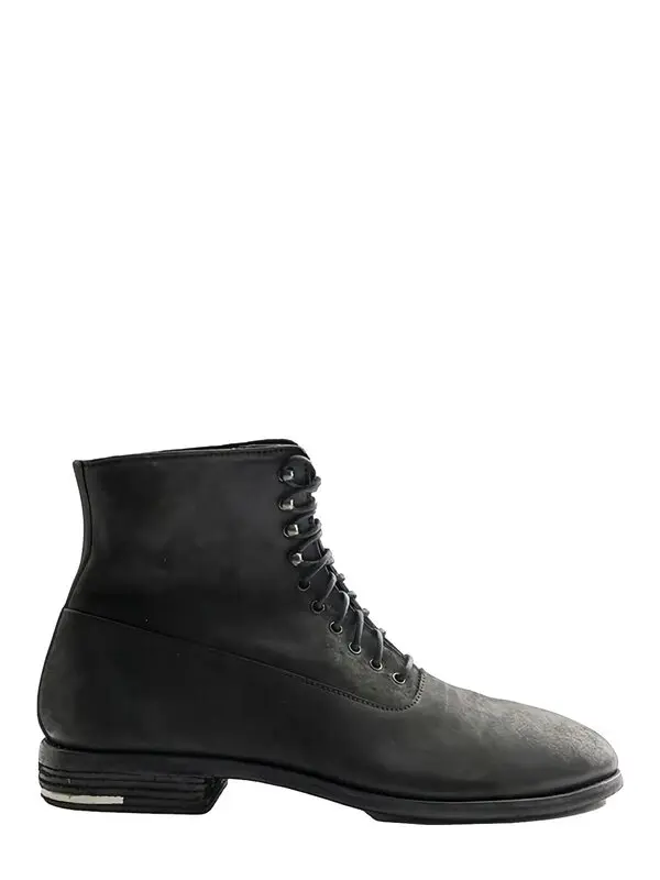 DEEPTI Lace-up Leather Boots - Grey