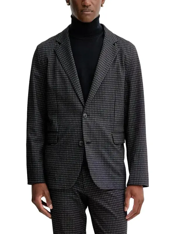 Hugo Houndstooth-pattern Single-breasted Suit - Grey