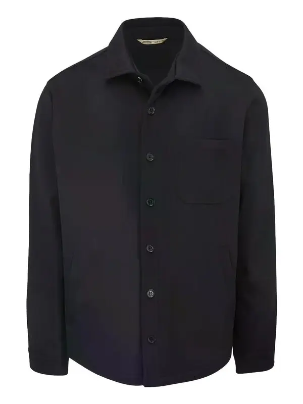 MAURIZIO BALDASSARI Button-fastening Patch-pocket Shirt Jacket - Blue