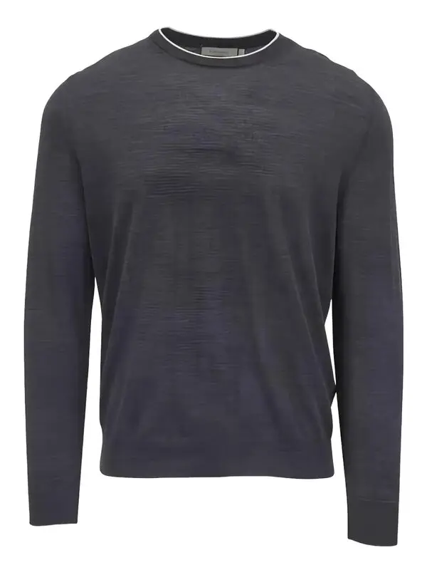 Canali Trim-detail Sweater - Grey