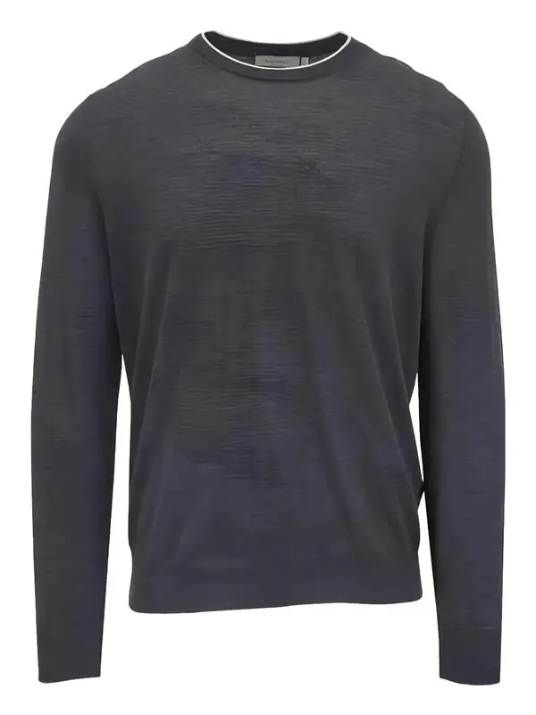 Canali Trim-detail Sweater - Grey