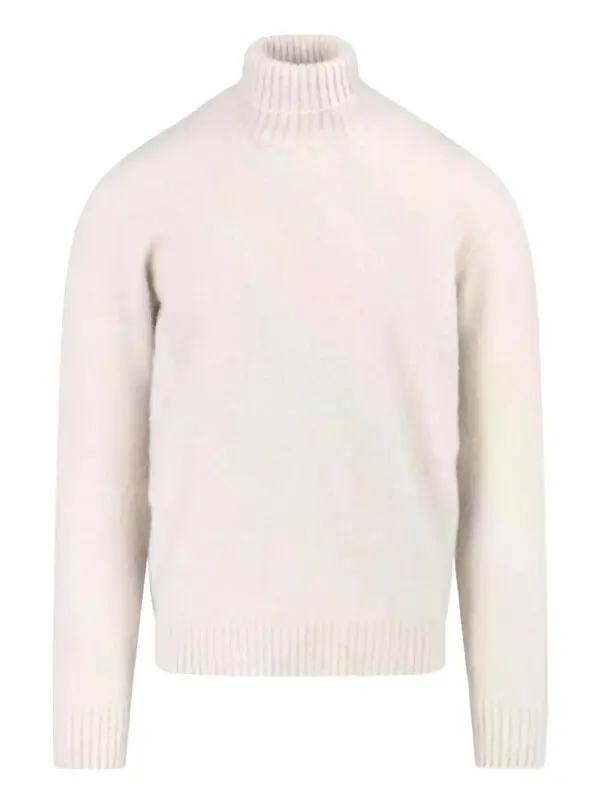 DRUMOHR Roll-neck Cashmere Sweater - Neutrals