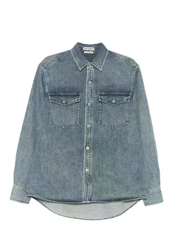 JW Anderson Chest-pocket Long-sleeve Denim Shirt - Blue