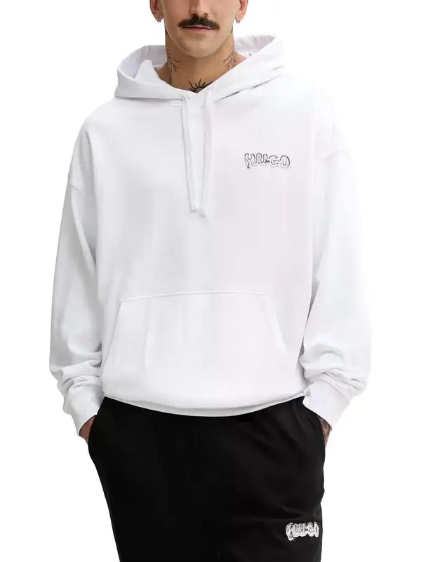 Hugo Logo-print Hoodie - White