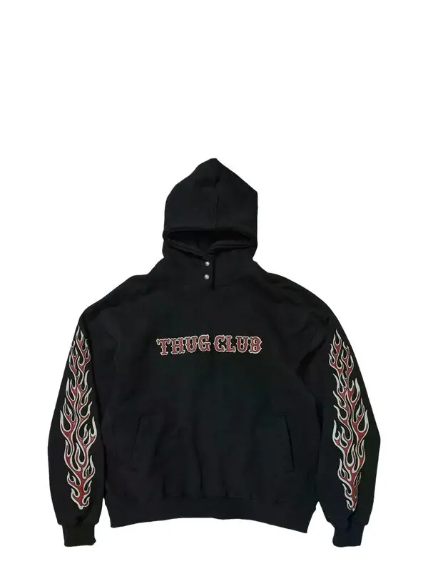 THUG CLUB Graphic-print Hoodie - Black