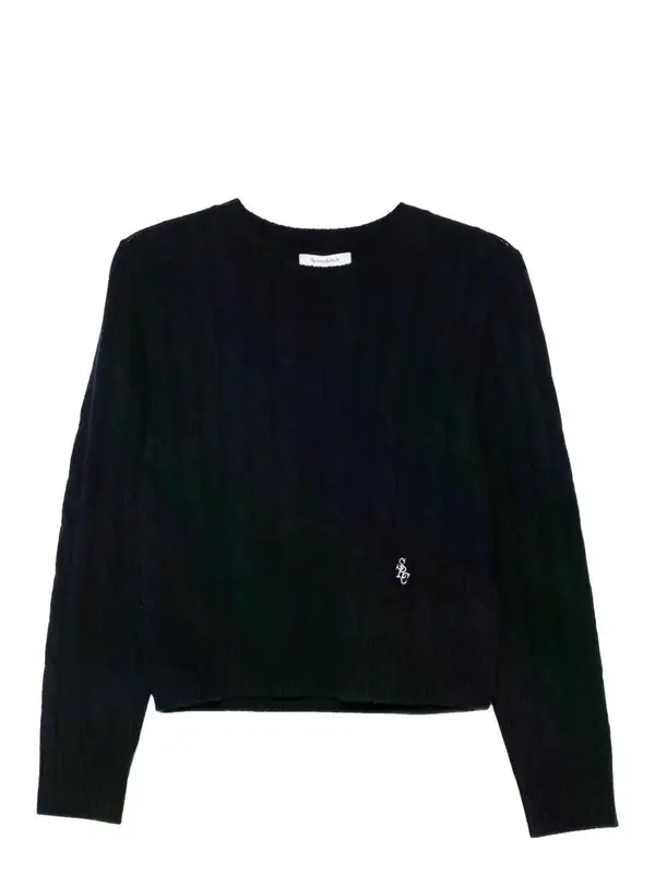 SPORTY & RICH Cable-knit Sweater - Blue