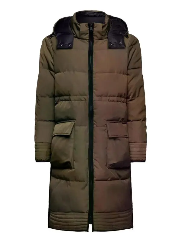 ELENA MIRO` Hooded Pocket Coat - Green