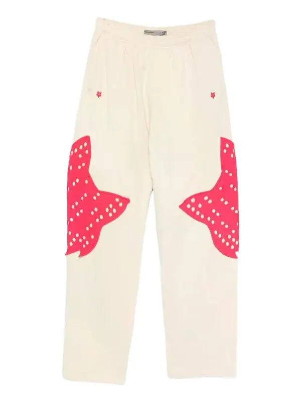 FOX RACING LABS Perforated Appliqué Fleece Track Trousers - Neutrals
