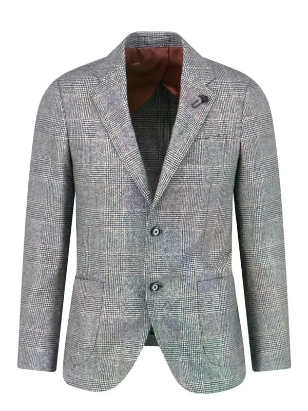 LARDINI Single-breasted Wool Blazer - Grey