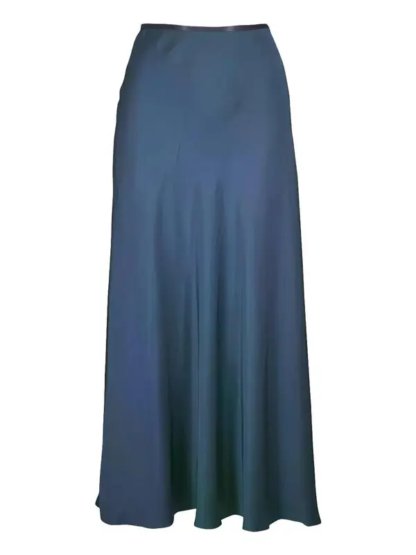 Agnona Satin-finish Midi Skirt - Blue