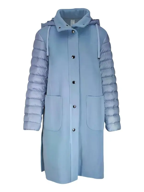 Bogner Isy Hooded Coat With Padded Sleeves - Blue